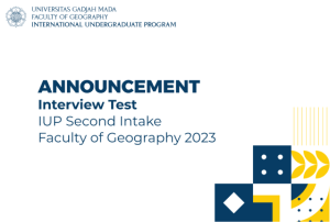 IUP Geography UGM – International Undergraduate Program Faculty of Geography Universitas Gadjah Mada